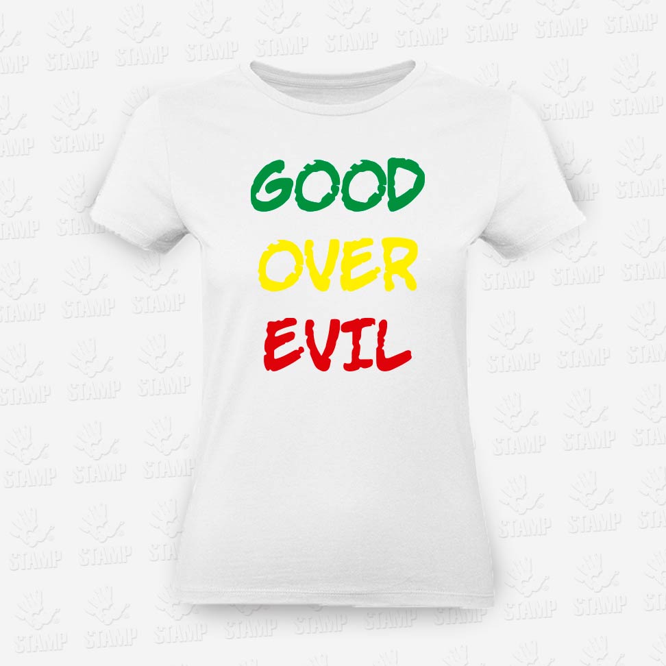 T-shirt Good Over Evil - Reggae - A sua Loja STAMP