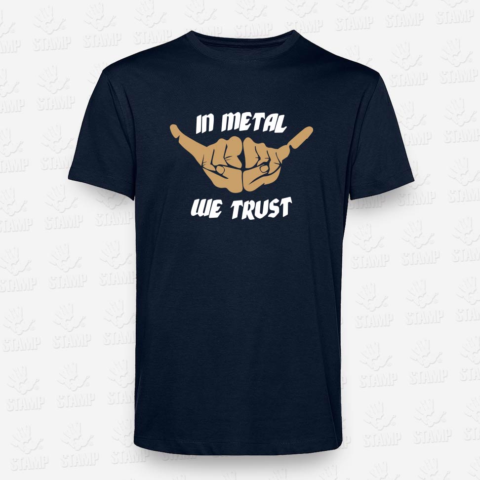 T-shirt Metal we Trust - Música - A tua loja de estampagem STAMP
